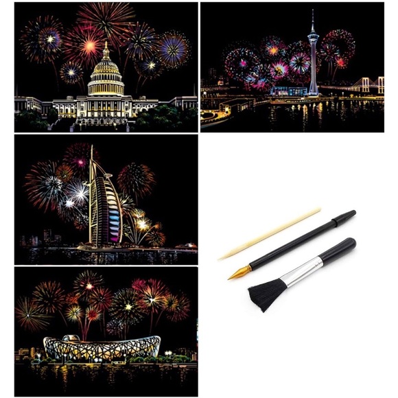 yuelu | Toys | Cherry Blossom Sakura Scratch Painting Set Innovative ...